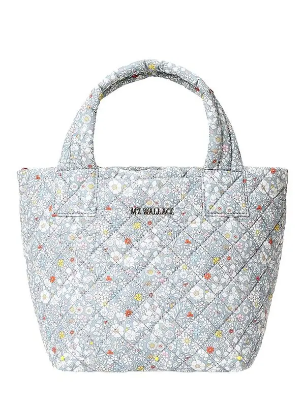 Mz Wallace Mini Metro Tote Deluxe - June's Meadow/silver