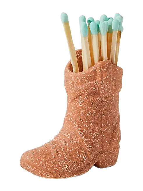 PADDYWAX Ceramic Cowboy Boot Matches - Terracotta
