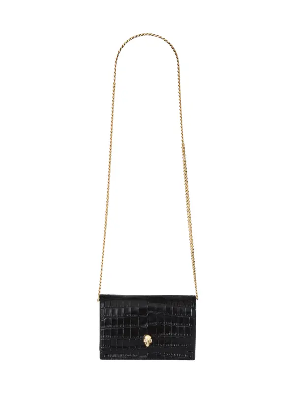 Alexander McQueen Leather Skull Cross-body Bag - Black