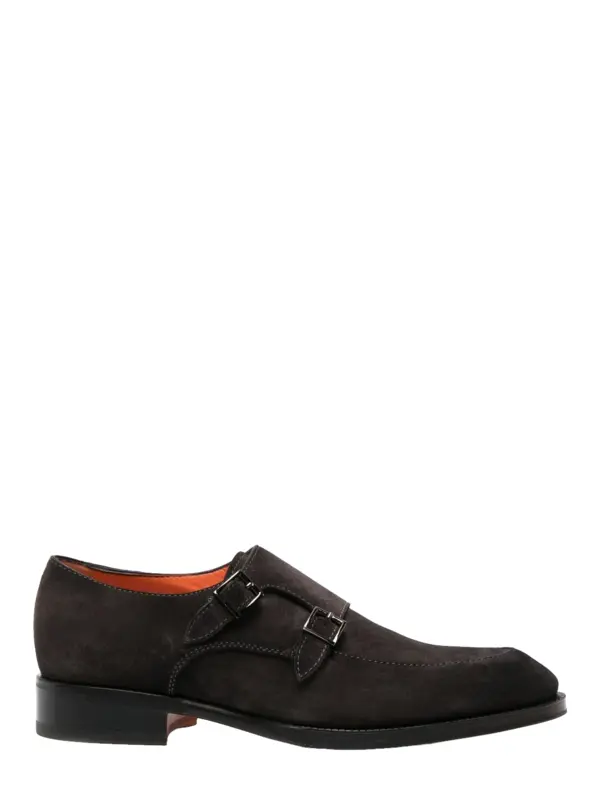 Santoni Double-buckle Monk Shoes - Brown