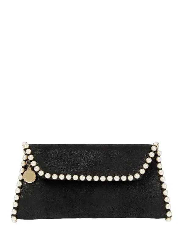 Stella McCartney Falabella Embellished Clutch - Black