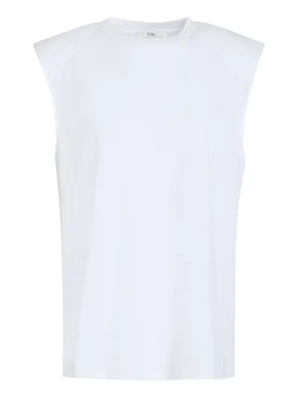 Tibi Cotton-jersey Tank - White