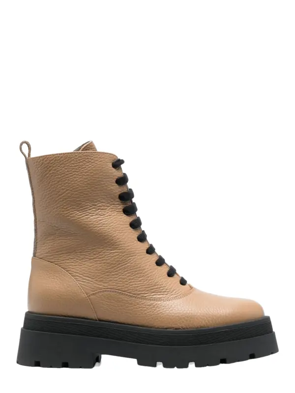 Fabiana Filippi Round-toe Leather Ankle Boots - Neutrals