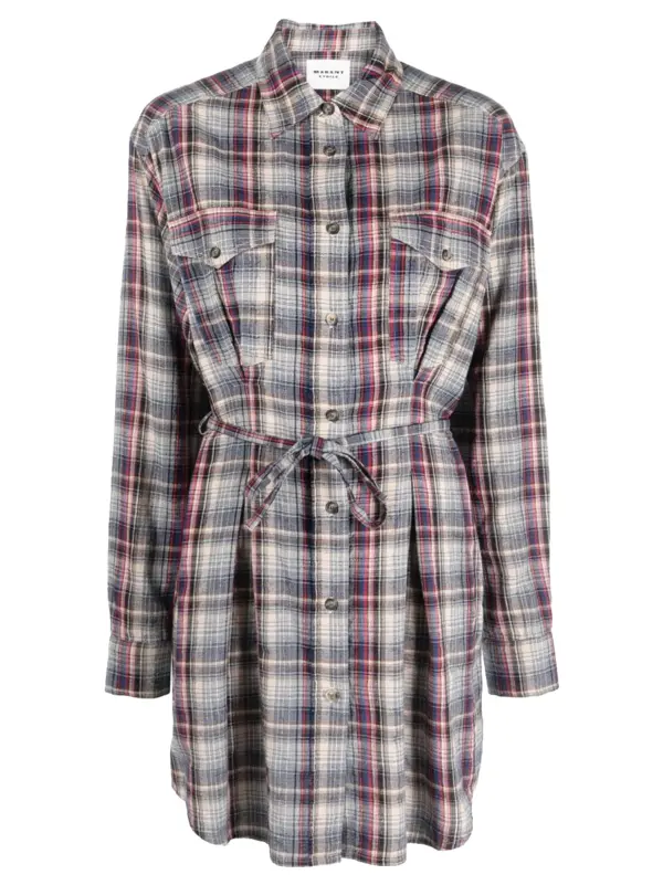 MARANT ETOILE Liliane Midi Shirt Dress - Blue