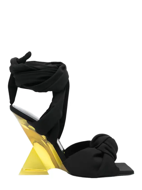 Attico Duse 85mm Sculpted-heel Sandals - Black