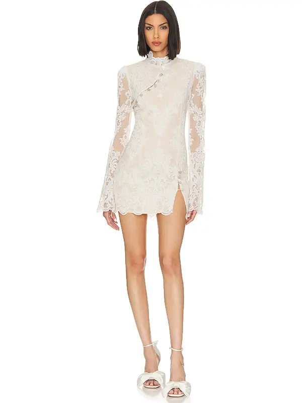 STONE COLD FOX X Allure Lace Dress - White