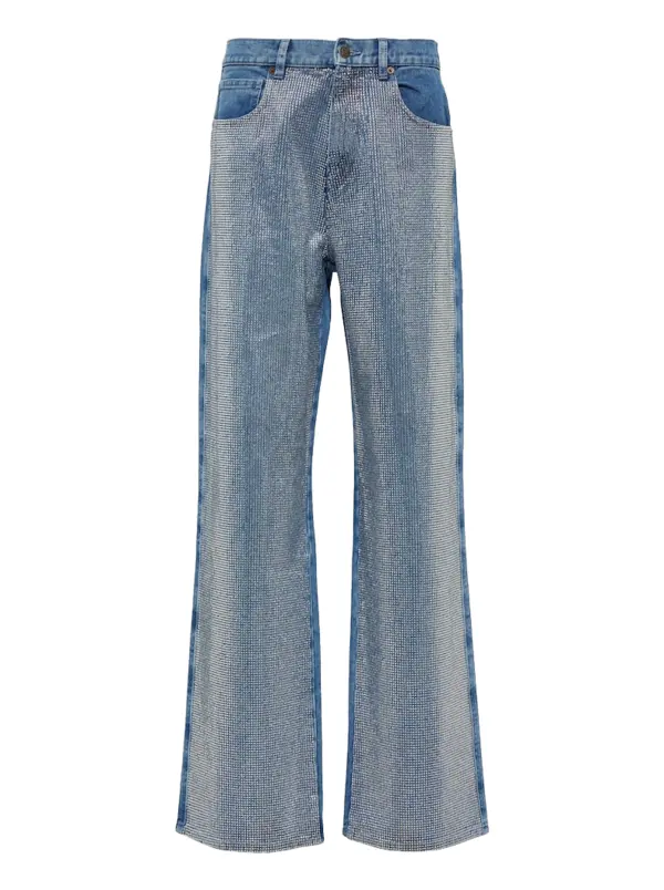 Giuseppe Di Morabito Embellished Wide-leg Jeans - Blue
