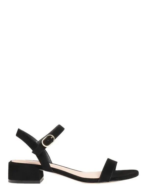 STUART WEITZMAN Dancer 35 Suede Sandals - Black