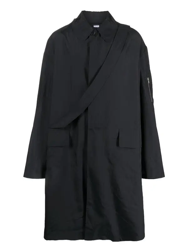 Random Identities Raincoat With Strap - Blue