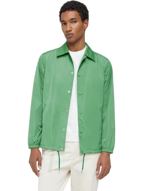 Theory Coach Jacket In Nylon - Jade Green
