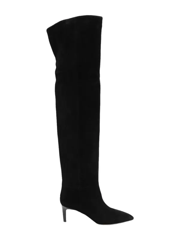 Paris Texas Pointed-toe 60mm Leather Boots - Black