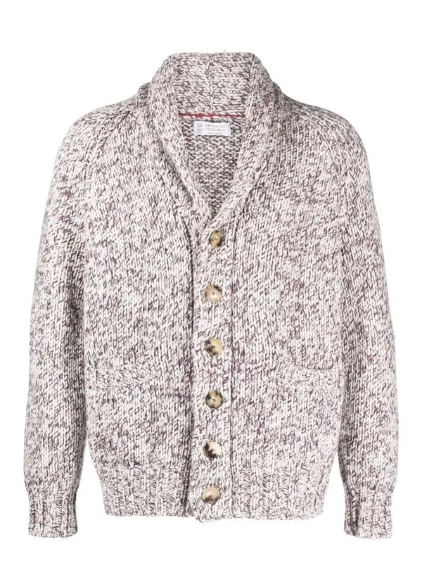 Brunello Cucinelli Double-breasted Wool-blend Cardigan - Neutrals