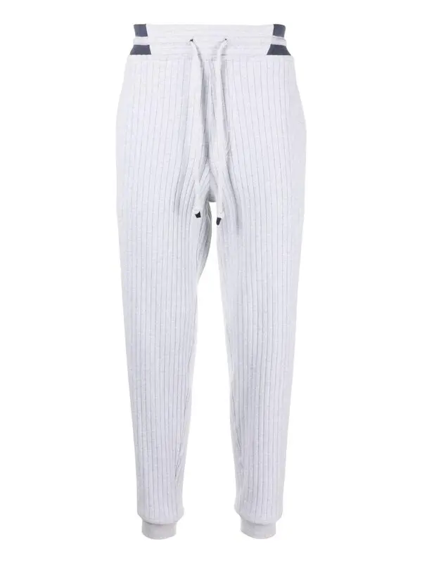 Brunello Cucinelli Corduroy Cotton Track Pants - Grey
