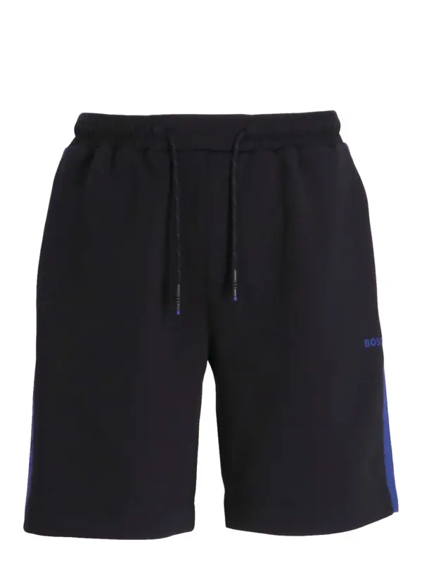 Hugo Boss Logo-embroidered Tape-detailing Shorts - Blue