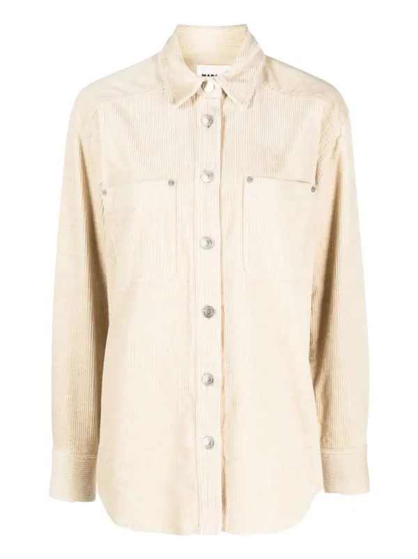 MARANT ETOILE Randal Cotton Shirt - Neutrals