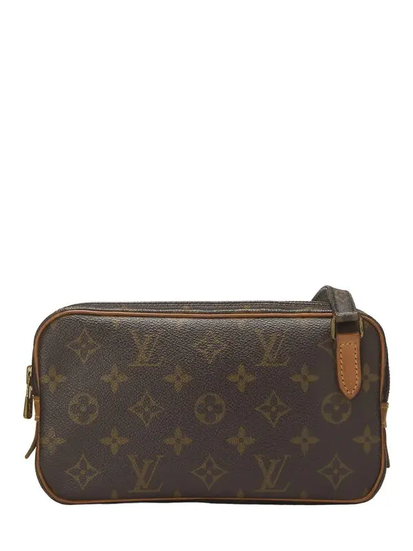 LOUIS VUITTON Monogram Canvas Pochette Marly Bandouliere - Brown