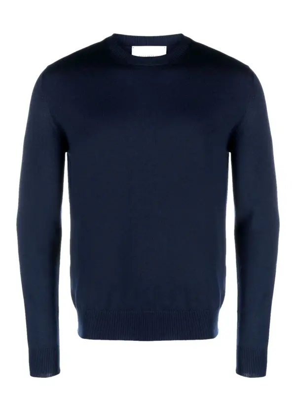 BALLANTYNE Crew-neck Fine-knit Jumper - Blue