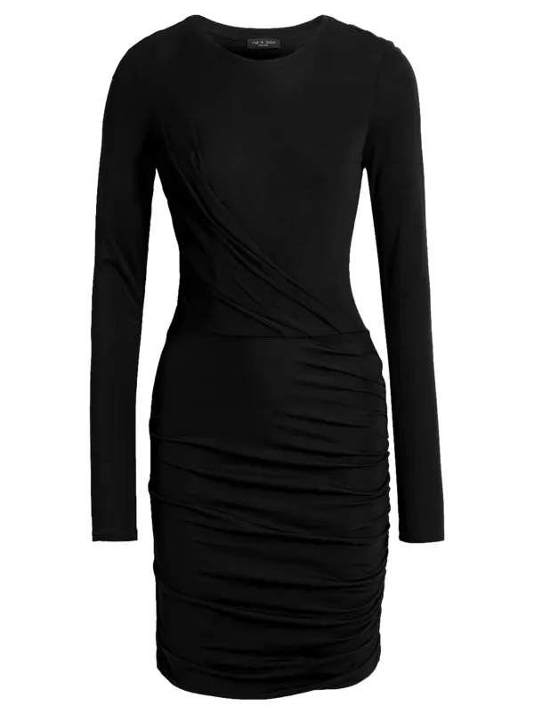 Rag & Bone Holly Wrap-effect Mini Dress - Black