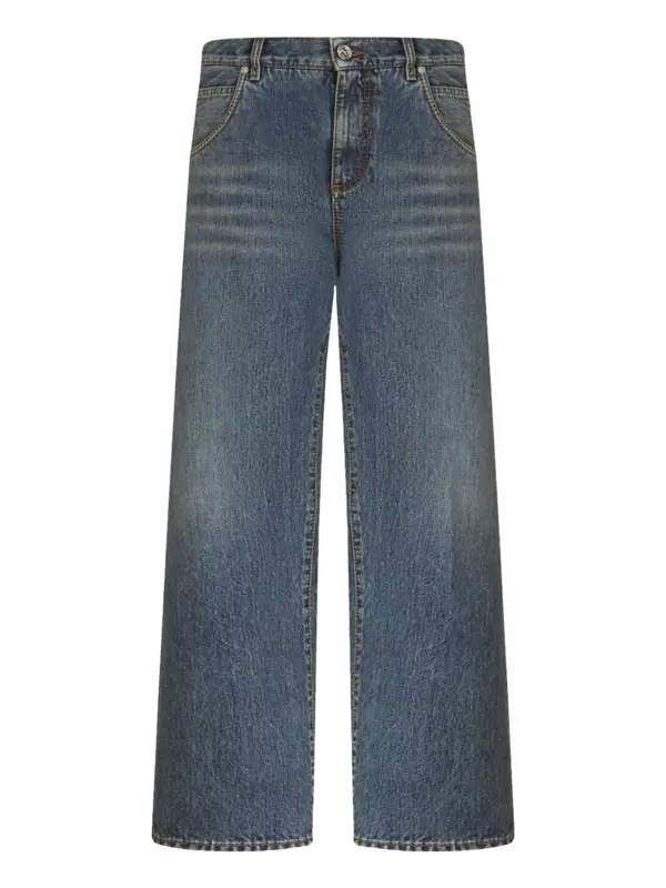 Etro Wide-leg Cropped Jeans - Blue