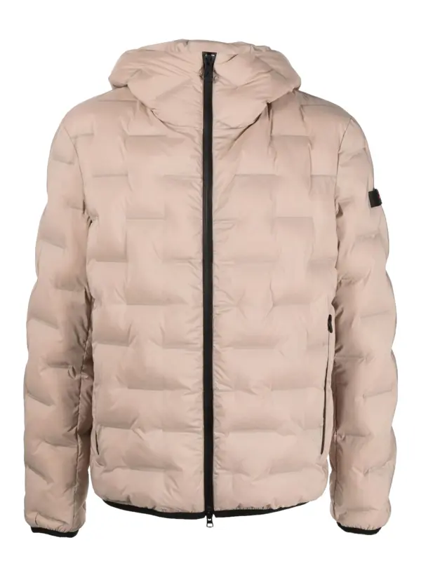 Peuterey Logo-patch Padded Jacket - Neutrals