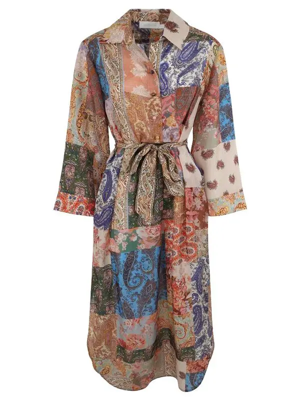 Zimmermann Devi Midi Shirt Dress - Multicolour