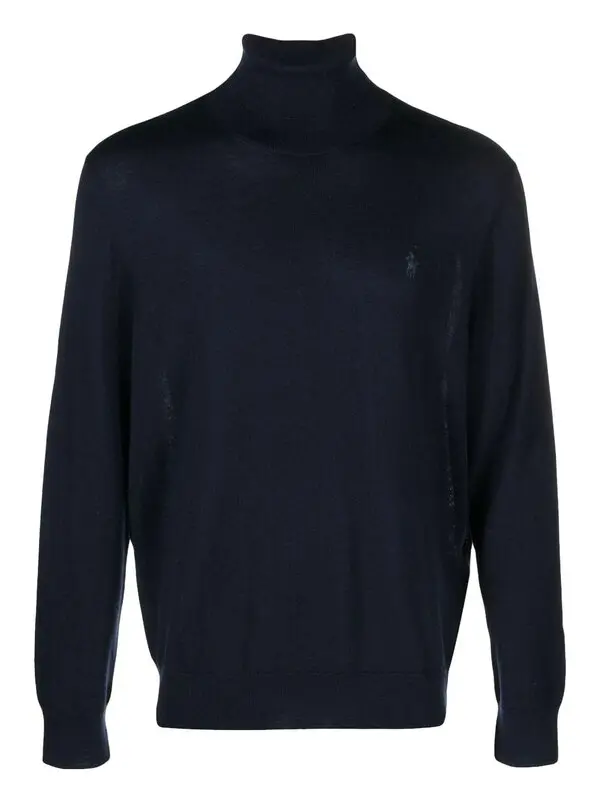 Ralph Lauren Long Sleeve Turtle Neck Pullover - Blue