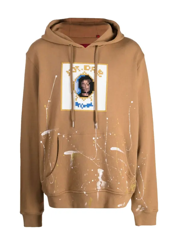 MOSTLY HEARD RARELY SEEN Graphic-print Cotton Hoodie - Brown