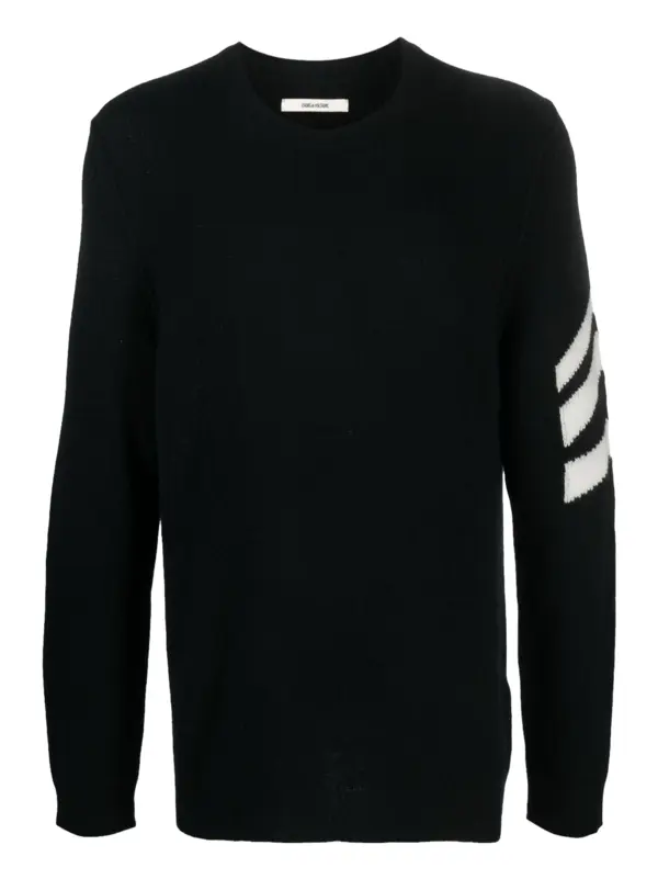 Zadig&Voltaire Stripe-detail Cashmere Jumper - Black