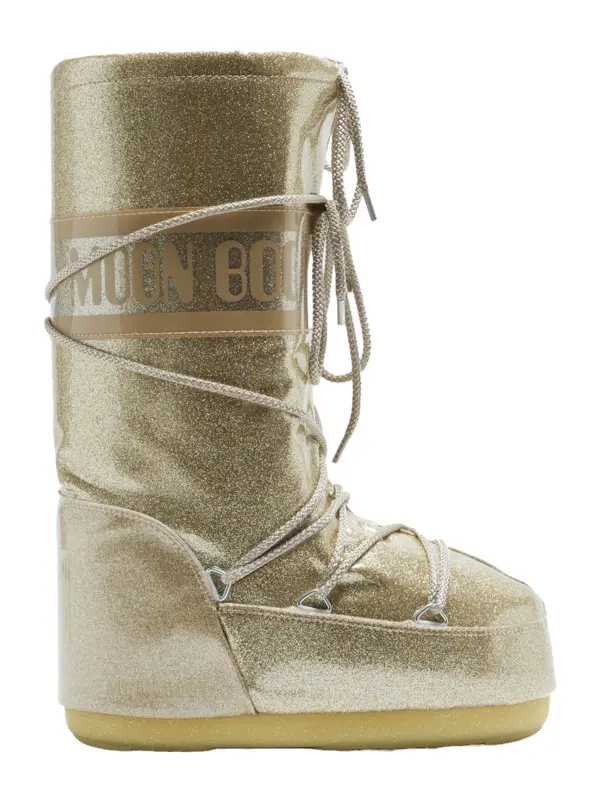 Moon Boot Icon Glitter Snow Boots - Gold