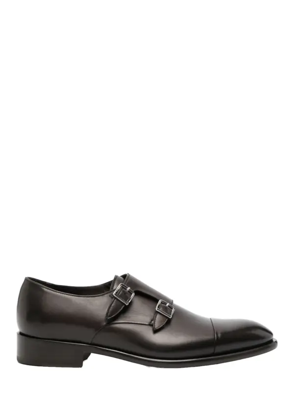 DOUCAL'S Double-strap Leather Monk Shoes - Brown