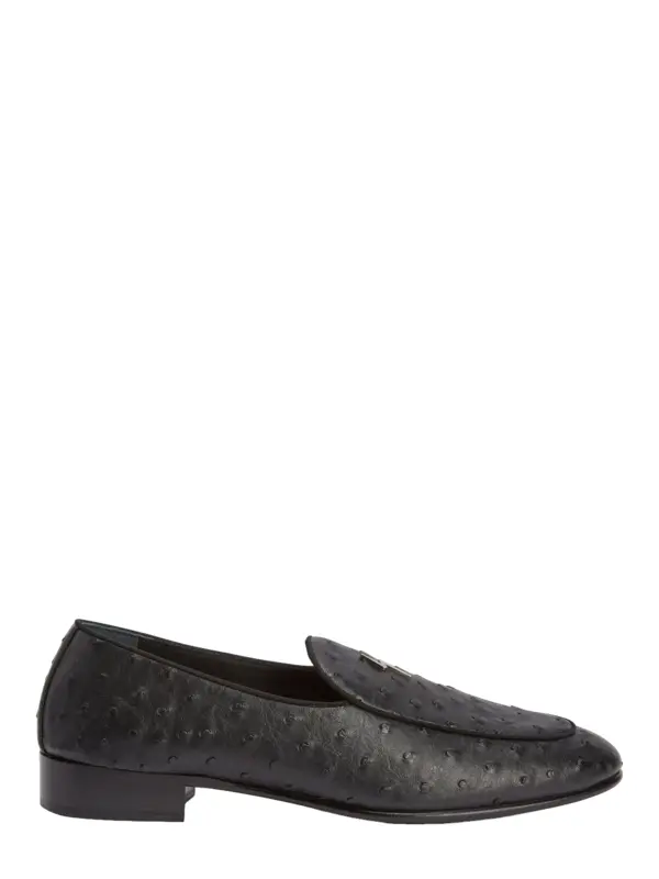 GIUSEPPE ZANOTTI Rudolph Leather Loafers - Black