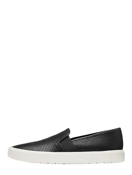 Vince Perforated Leather Blair Slip-on Sneakers - Black