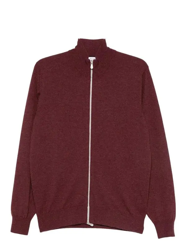 Brunello Cucinelli Cashmere Zipped Cardigan - Red