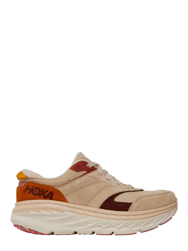 Hoka Bondi L Suede Shifting Sand - Tan