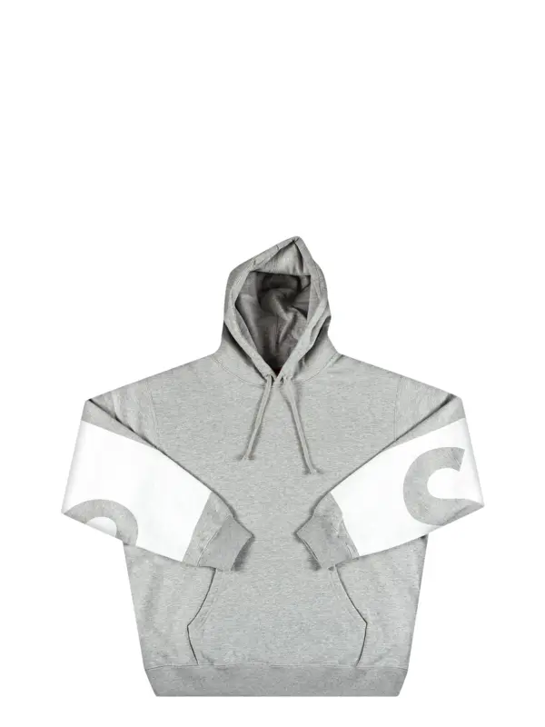 Supreme Big Logo Hooded Sweatshirt - Grey