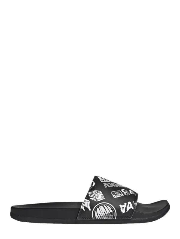 Adidas Adilette Comfort All Over Logos Slide - Black