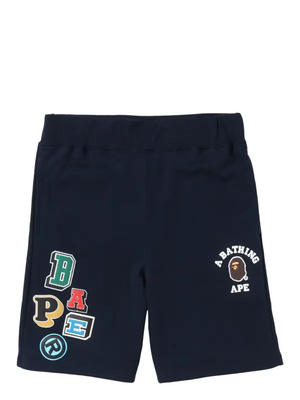 BAPE Multi Fonts Sweatshorts - Blue