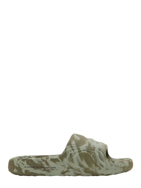Adidas Adilette 22 Olive Strata Camo Slides - Green