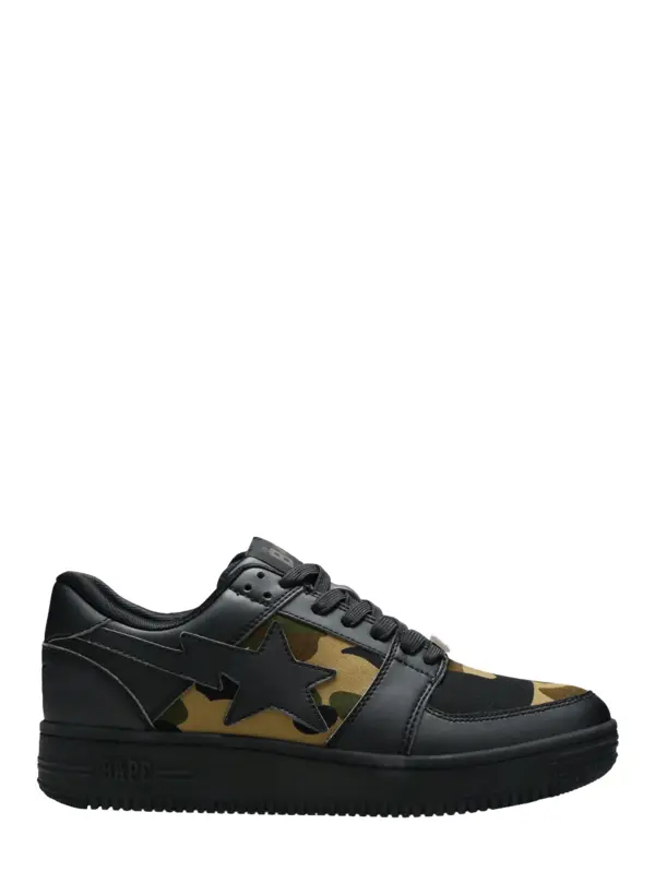 BAPE Bapesta Low M1 '1st Camo' Sneakers - Black