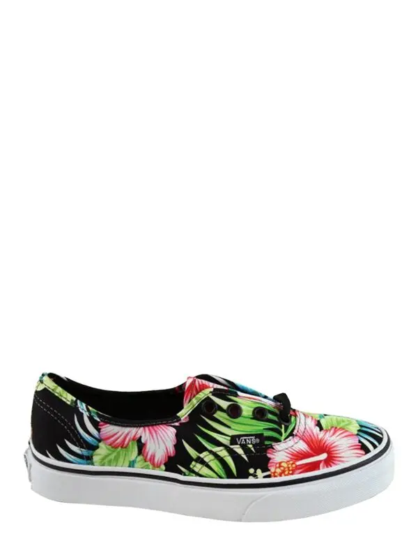 VANS Authentic Floral Printed Sneakers - Black