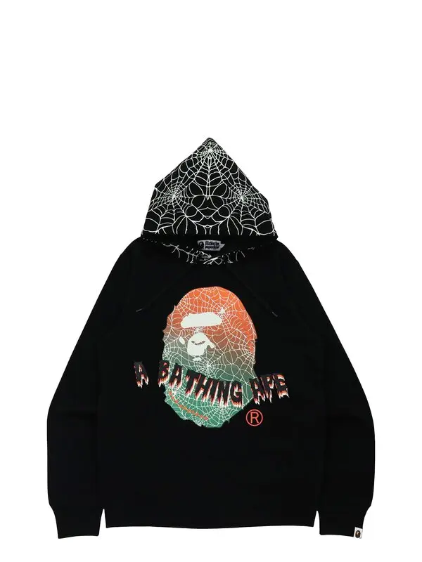 BAPE Halloween Ape Head Glow In The Dark Pullover Hoodie - Black