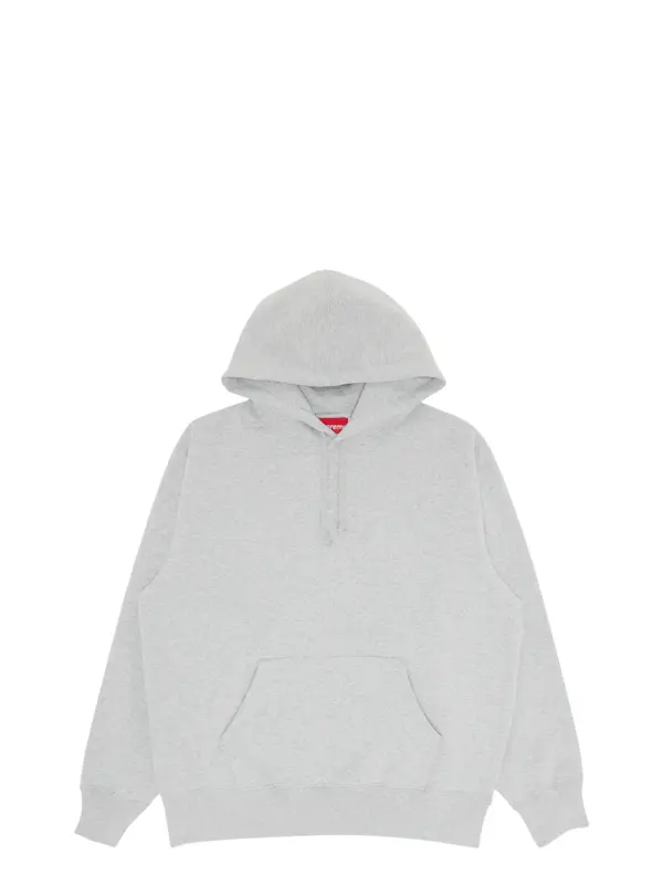Supreme Satin Appliqué Hooded Sweatshirt - Grey