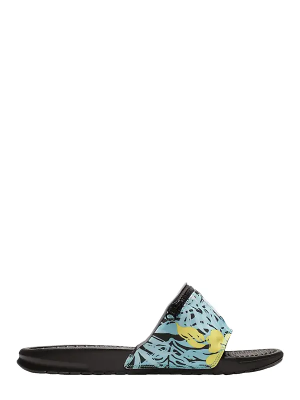 Nike Benassi Jdi Print Fanny Pack Slides - Black