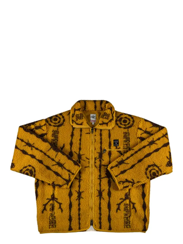 Supreme X South2 West8 Fleece Jacket - Yellow