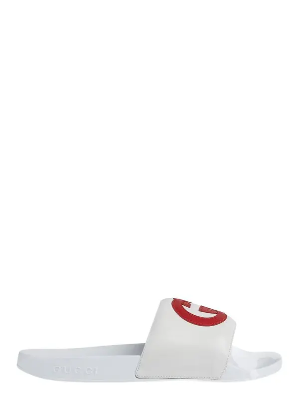 Gucci Interlocking G Slides - White