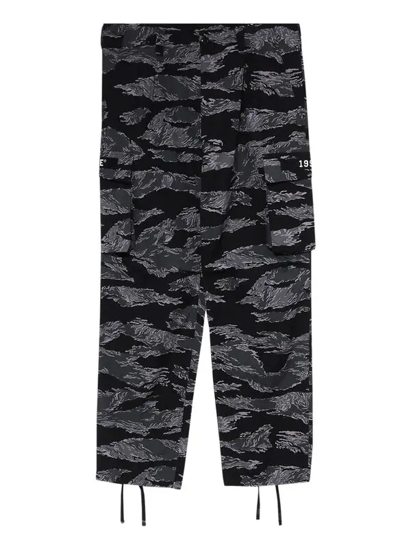 BAPE Tiger Camo Relaxed Fitilitary Pants - Black