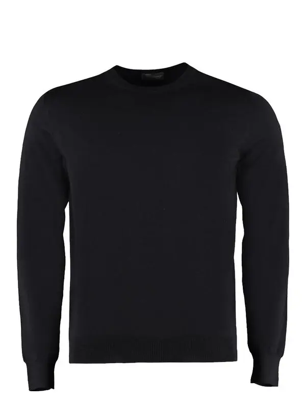 DRUMOHR Wool Crew-neck Pullover - Blue