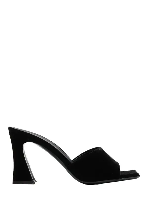 GIUSEPPE ZANOTTI Solhene Velvet Mules - Black