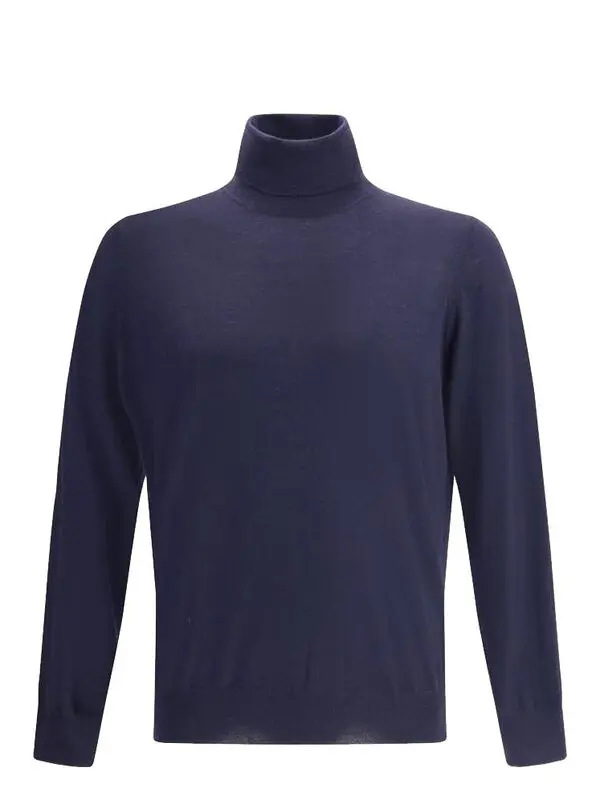 Brunello Cucinelli Wool Turtleneck Sweater - Blue