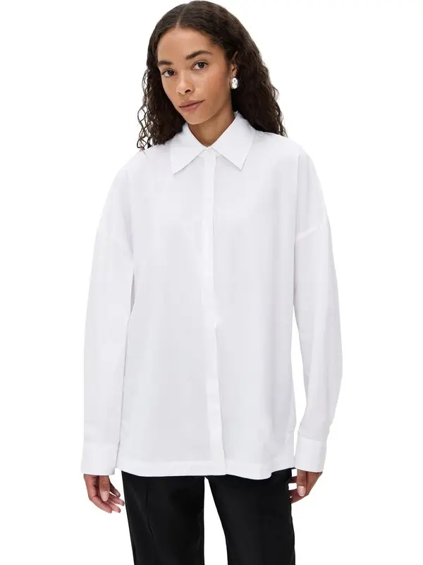 Tibi Gabe Oversized Shirt - White